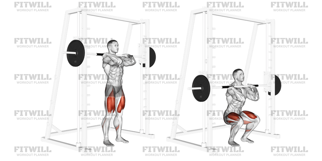 Smith Front Squat (Clean Grip): Exercise Guide, Video, Techniques ...