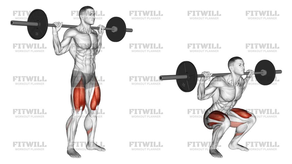 Barbell High Bar Squat: Exercise Guide, Video, Techniques, Benefits ...