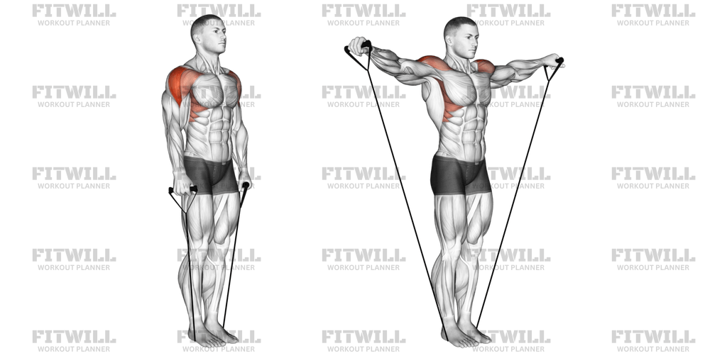 Band Lateral Raise (Version 2): Exercise Guide, Video, Techniques ...