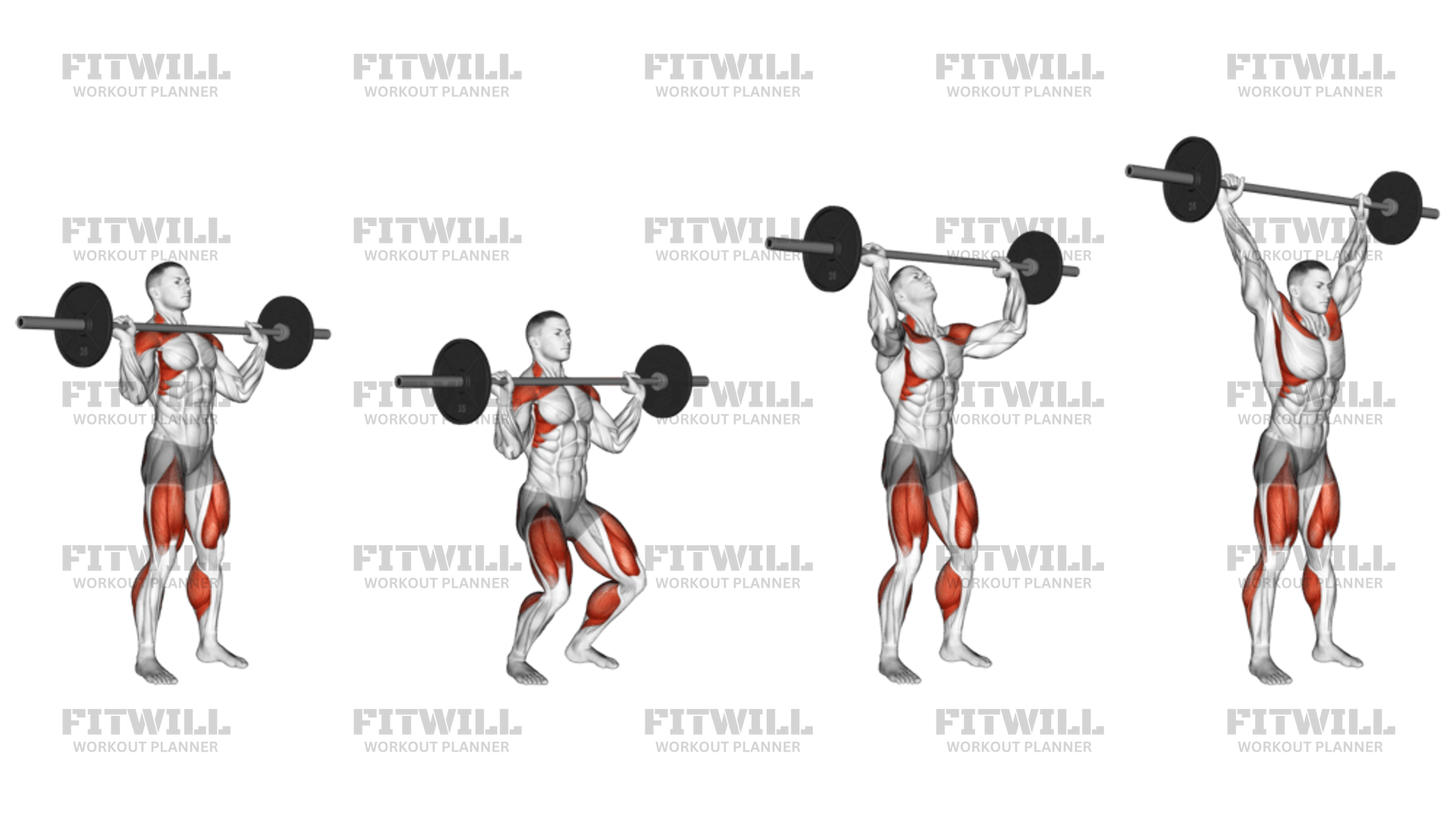 Barbell Power Jerk: Exercise Guide, Video, Techniques, Benefits, How to ...