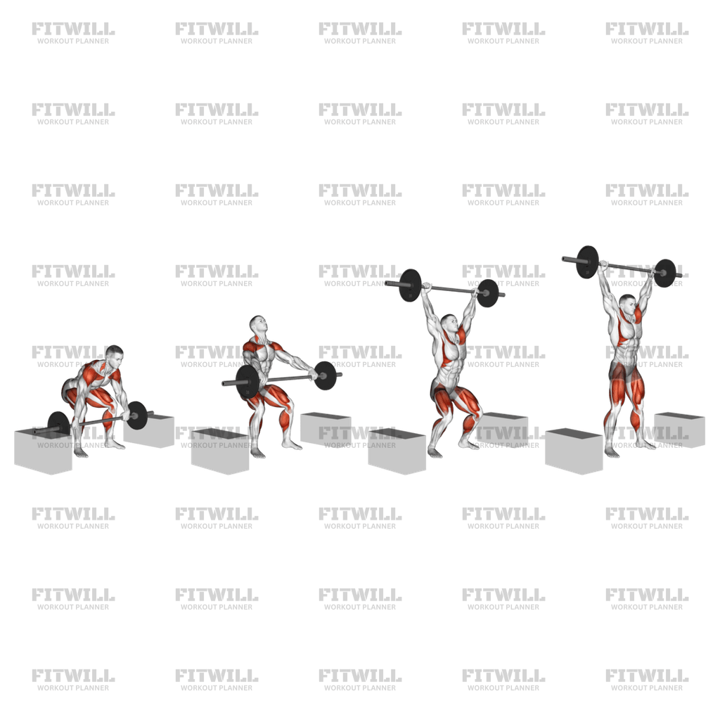 Barbell Power Snatch From Blocks: Exercise Guide, Video, Techniques ...