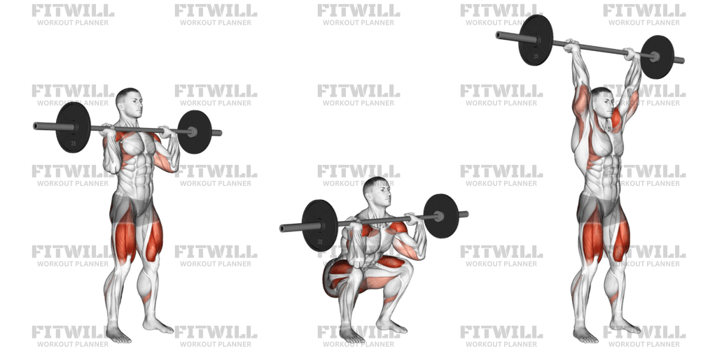 Sentadilla Con Barra Y Press De Hombros: Guía de Ejercicios, Técnicas ...