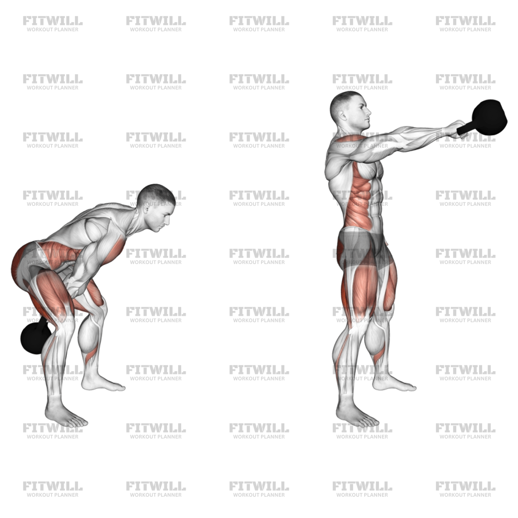Kettlebell One Arm Swing: Exercise Guide, Video, Techniques, Benefits, How to, Muscles Worked ...