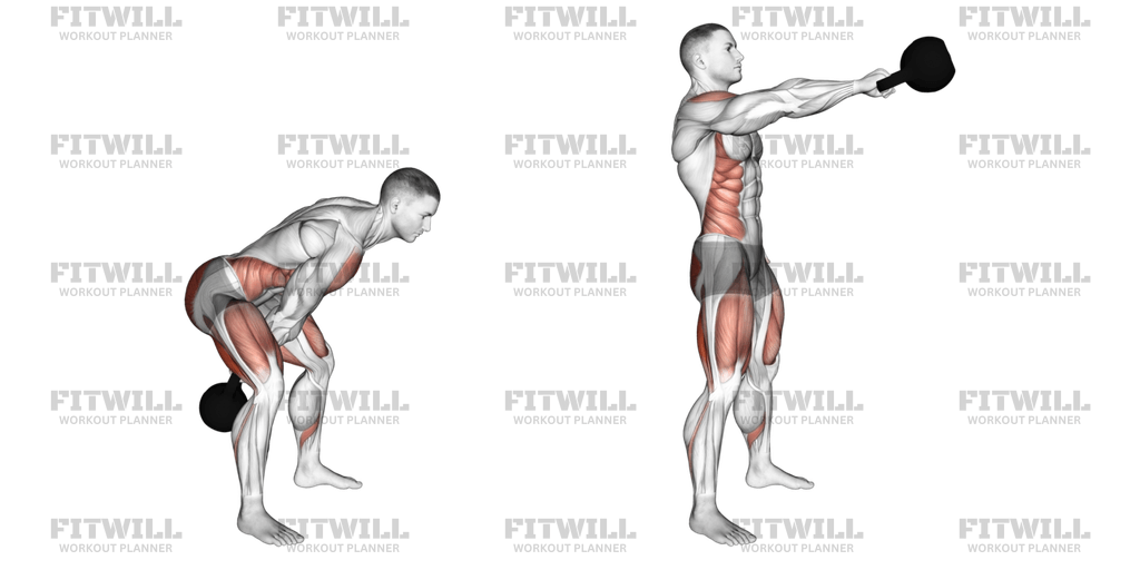 Kettlebell One Arm Swing: Exercise Guide, Video, Techniques, Benefits, How to, Muscles Worked ...