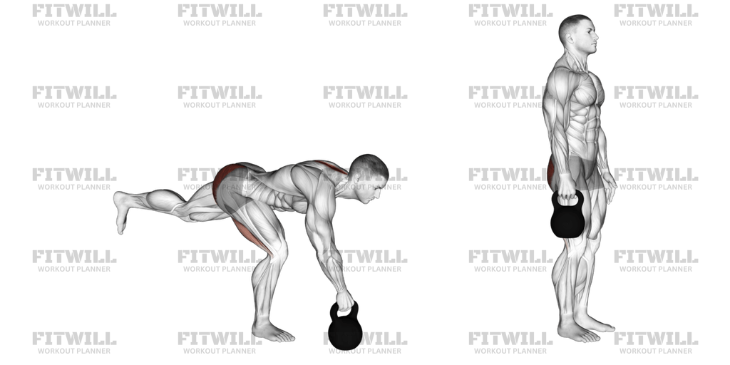 Kettlebell One Legged Deadlift: Exercise Guide, Video, Techniques ...