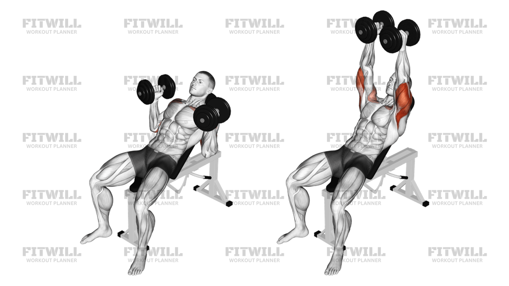 Dumbbell Palms In Incline Bench Press: Exercise Guide, Video ...