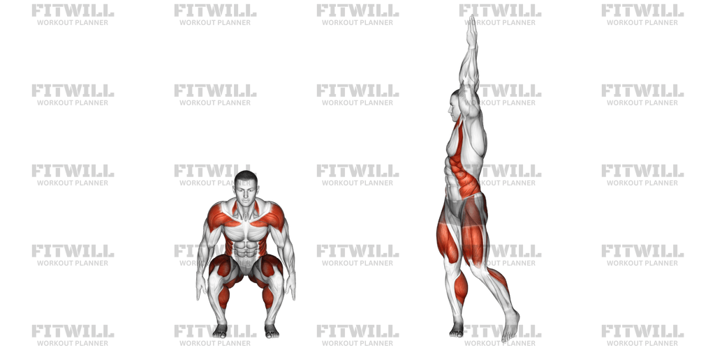 Squat To Overhead Reach With Twist: Exercise Guide, Techniques ...