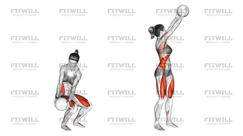 Medicine Ball Reverse Wood Chop Squat: Exercise Guide, Techniques ...