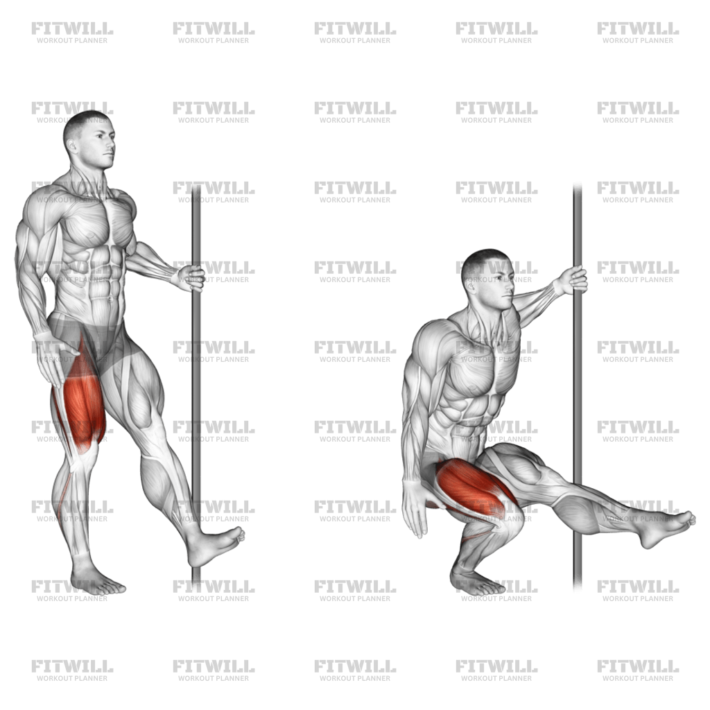 Single Leg Squat With Support (pistol): Exercise Guide, Video ...