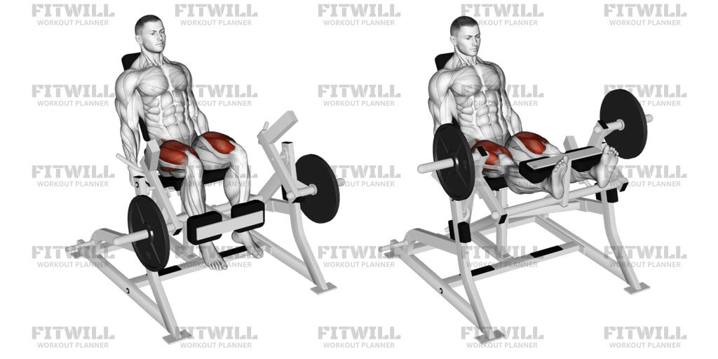 Extensión De Pierna En Palanca (con Placas): Guía de Ejercicios ...