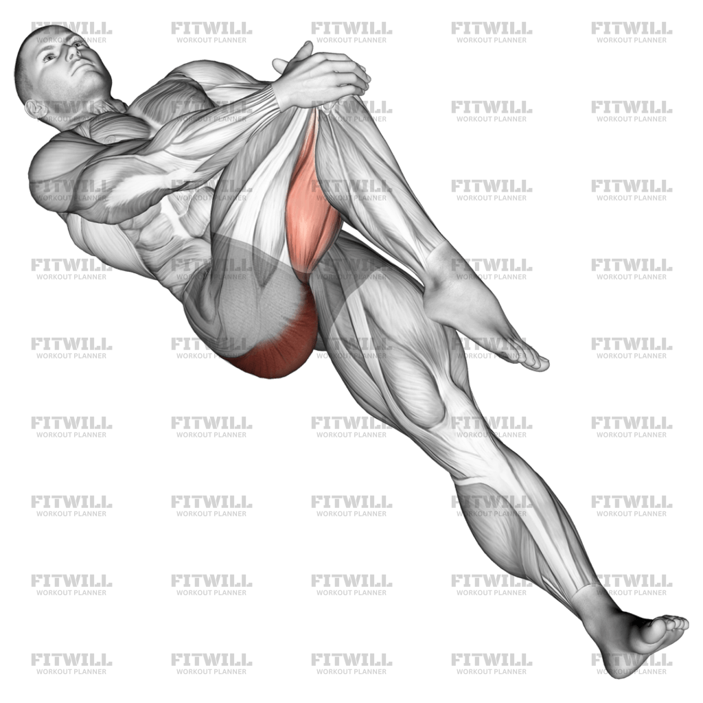 Lying Cross Over Knee Pull Up Stretch: Exercise Guide, Techniques, Benefits, How to, Muscles ...