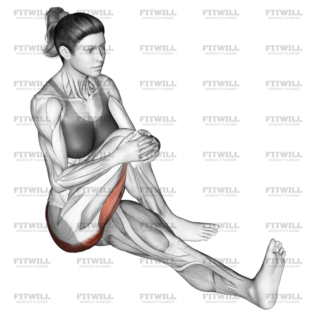 Seated Bent Knee To Chest Buttock Stretch: Exercise Guide, Techniques ...