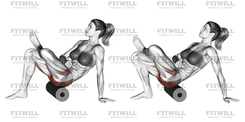 Roll Recumbent Hip External Rotator And Hip Extensor Stretch (Crossed ...