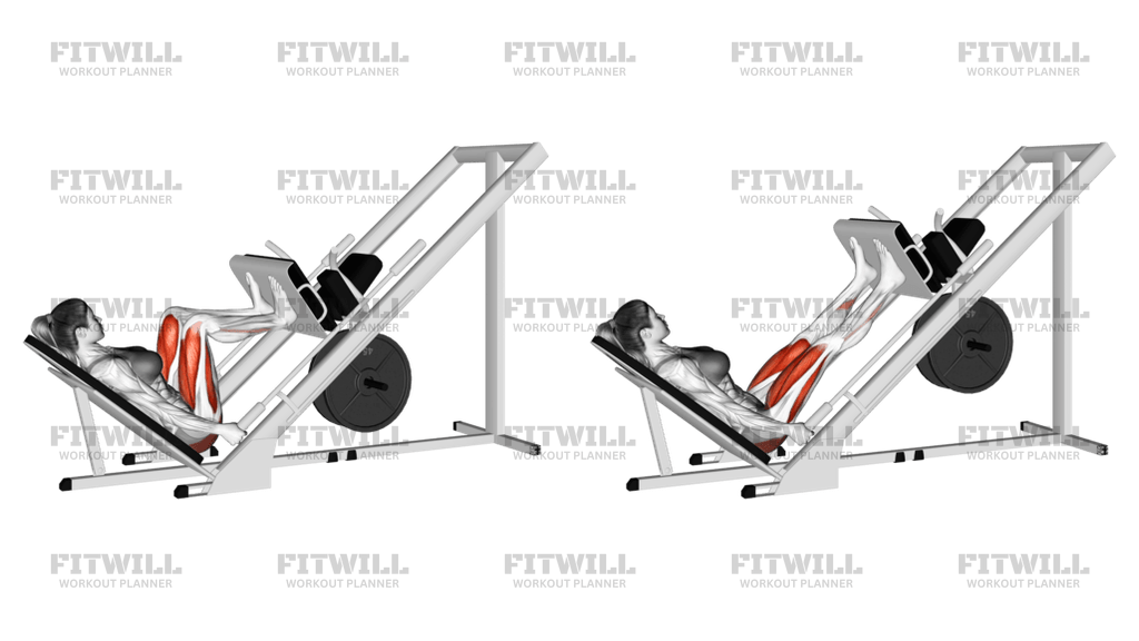 Sled 45 Degrees Leg Press: Exercise Guide, Video, Techniques, Benefits ...