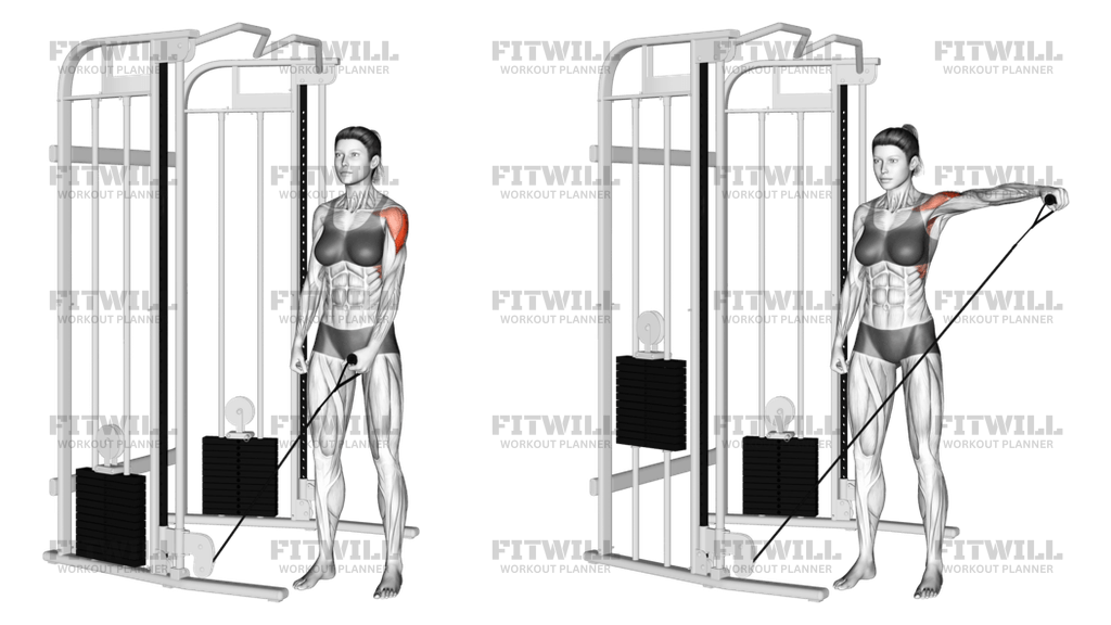 Cable One Arm Lateral Raise: Exercise Guide, Video, Techniques ...