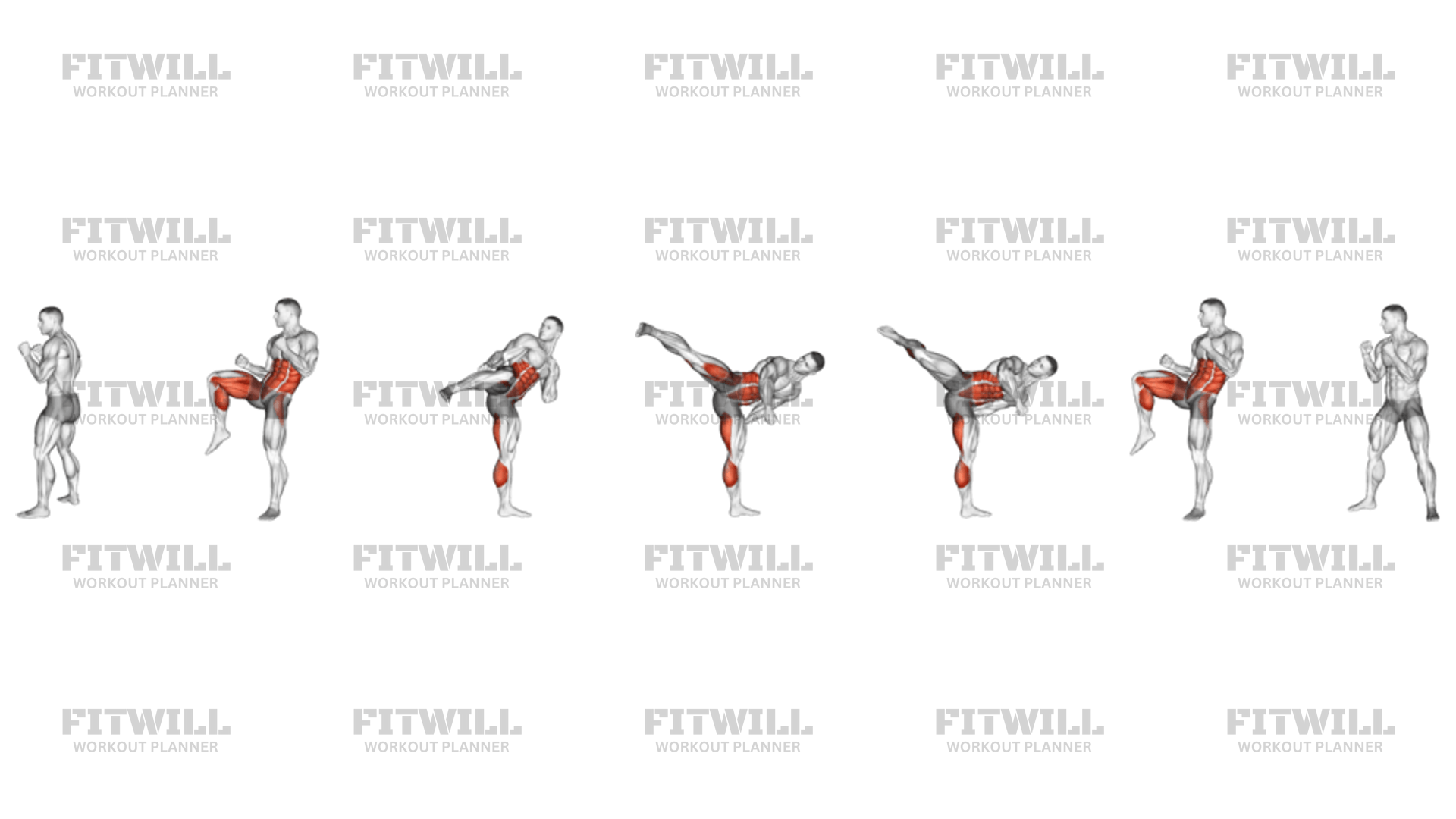 Patada De Gancho Con La Pierna Trasera. Kickboxing: Guía de Ejercicios ...