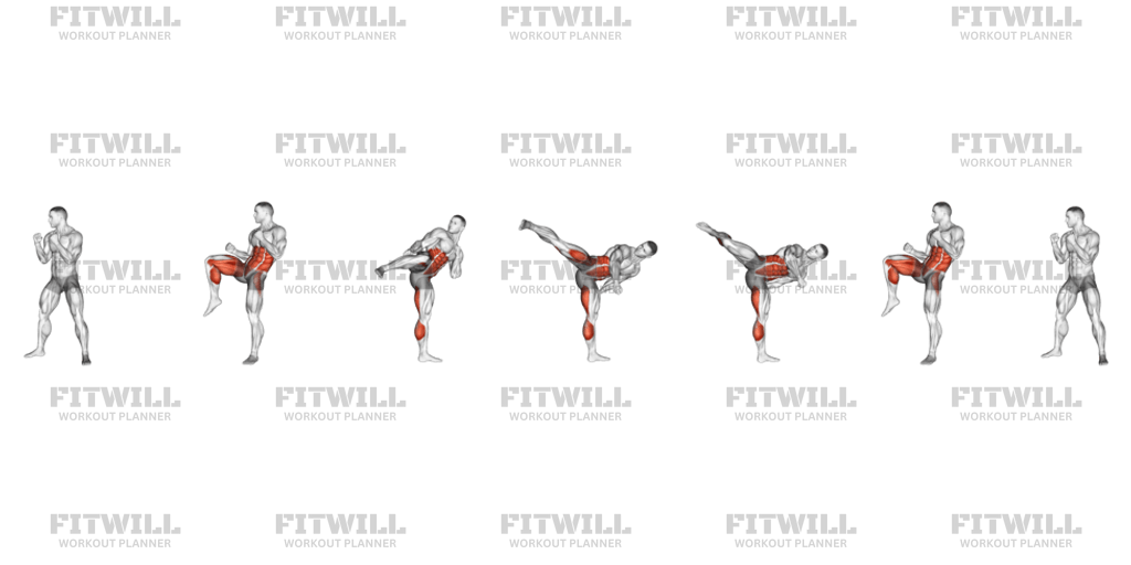 Front Leg Hook Kick. Kickboxing: Exercise Guide, Techniques, Benefits ...