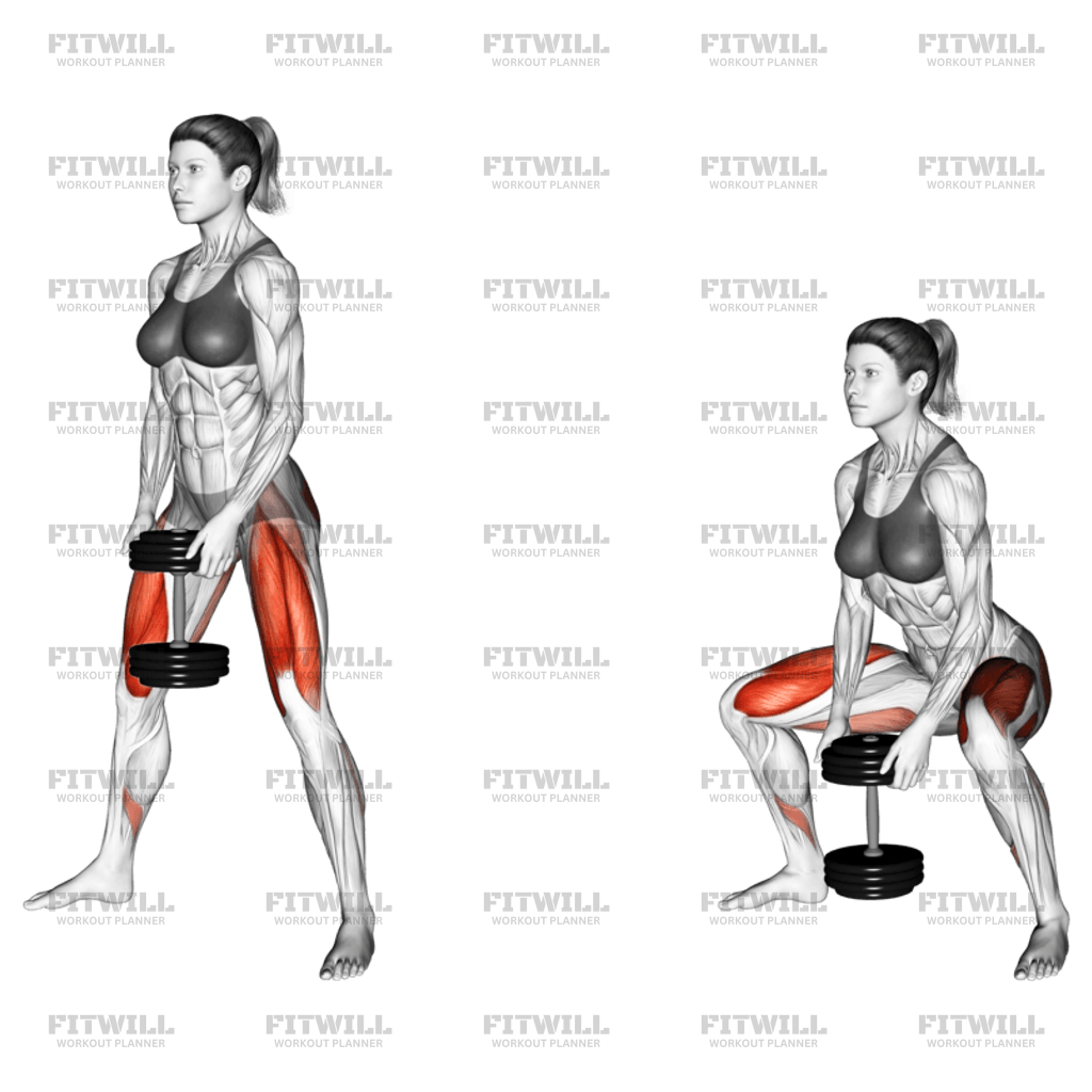 Sentadilla Sumo Con Mancuerna: Guía de Ejercicios, Video, Técnicas ...