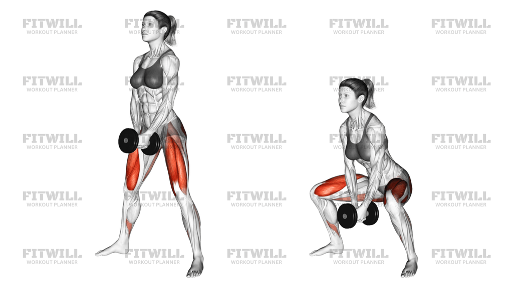 Sentadilla Sumo Con Mancuerna Y Agarre En Barra: Guía de Ejercicios ...