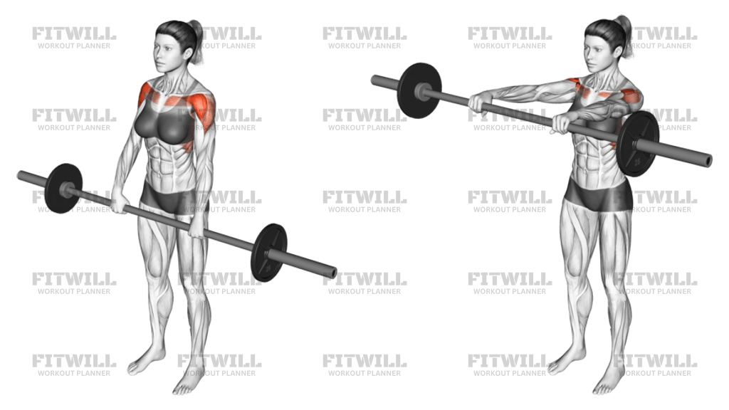 Barbell Front Raise: Exercise Guide, Video, Techniques, Benefits, How ...