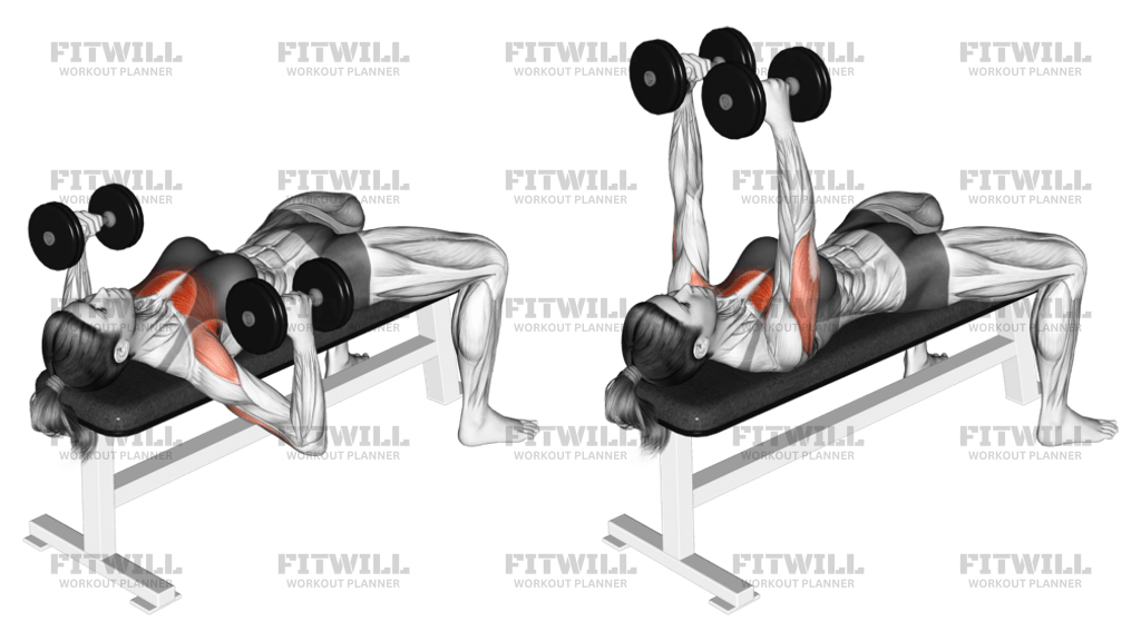 Press De Martillo Con Mancuernas Acostado: Guía de Ejercicios, Video, Técnicas, Beneficios, Cómo ...