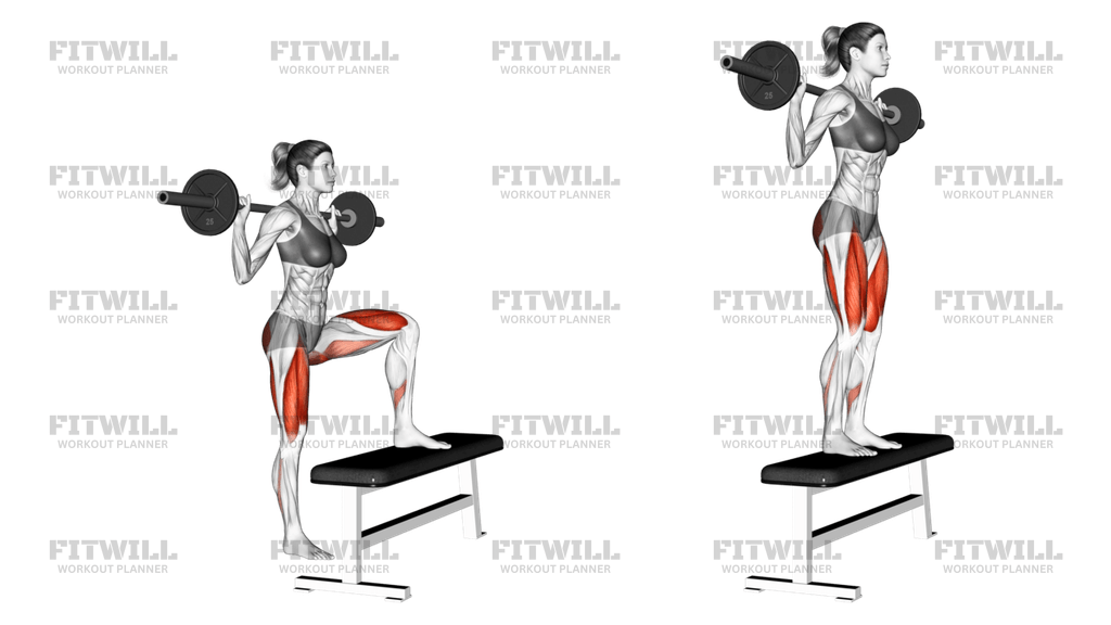 Barbell Step Up: Exercise Guide, Video, Techniques, Benefits, How to ...