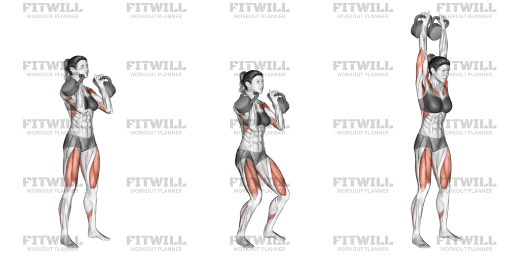 Kettlebell Double Push Press: Exercise Guide, Techniques, Benefits, How ...