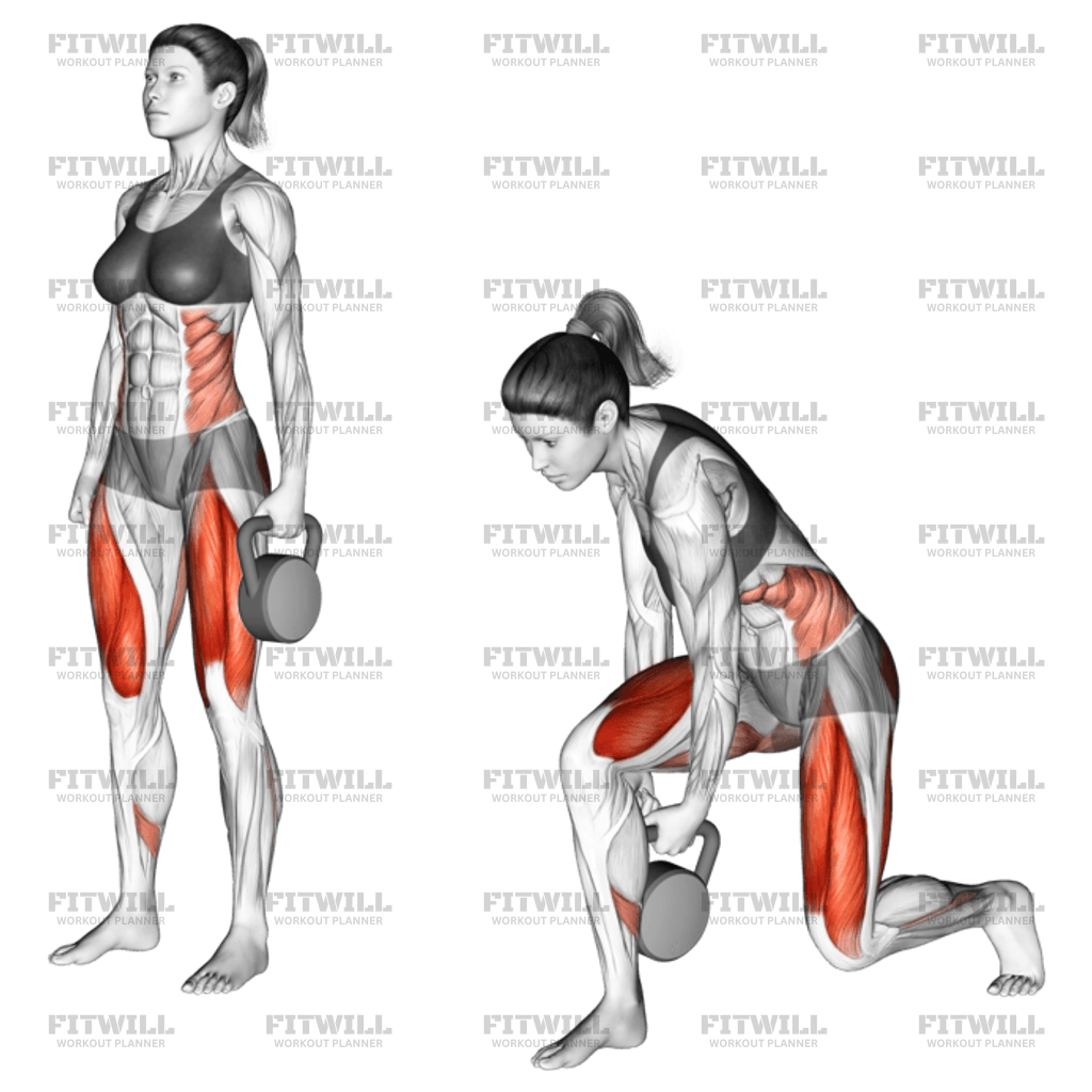 Kettlebell Lunge Pass Through: Exercise Guide, Techniques, Benefits, How to, Muscles Worked ...