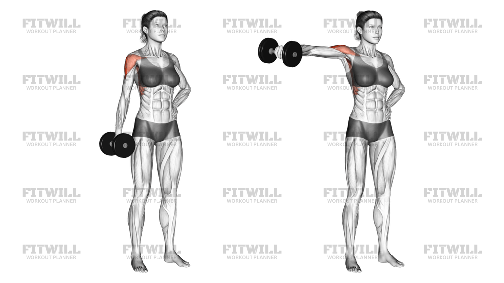 Dumbbell One Arm Lateral Raise: Exercise Guide, Video, Techniques ...