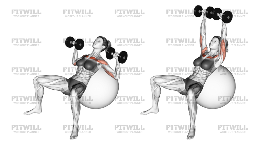 Dumbbell Incline Press On Exercise Ball: Exercise Guide, Techniques ...