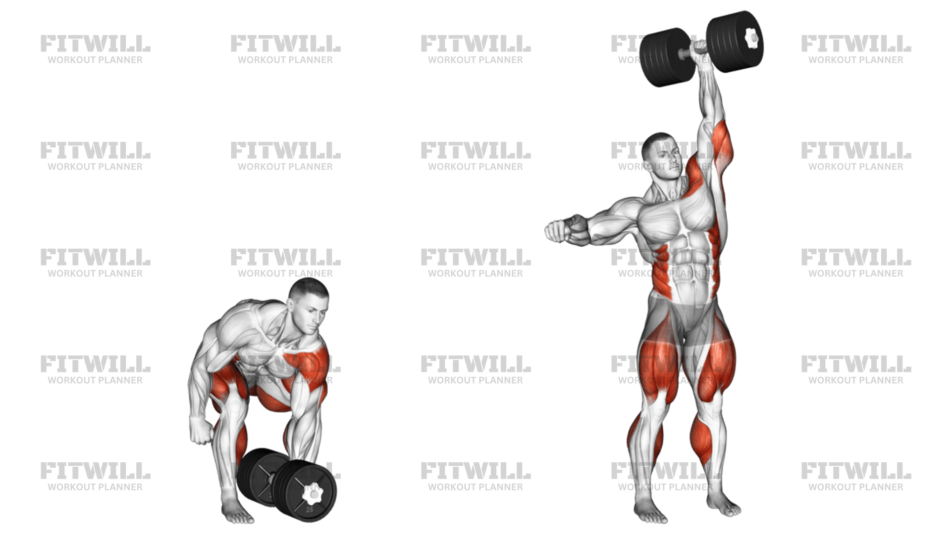 StrongMan Dumbbell One Arm Clean And Jerk: Exercise Guide, Techniques ...