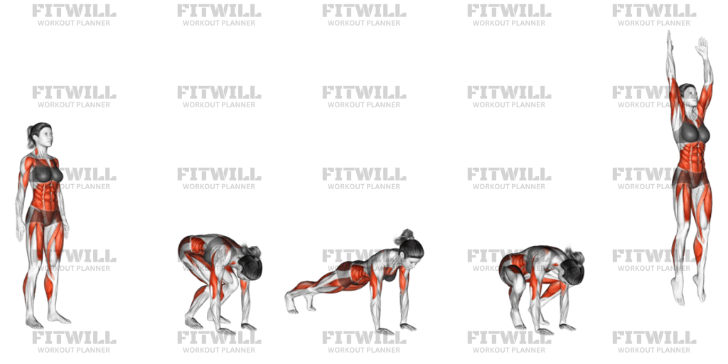 Burpee: Exercise Guide, Video, Techniques, Benefits, How to, Muscles ...