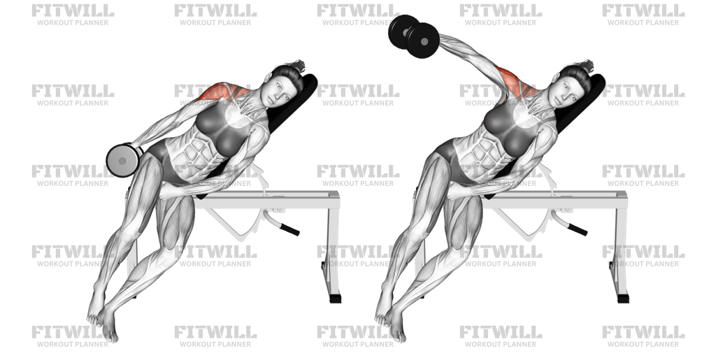 Dumbbell Incline One Arm Lateral Raise: Exercise Guide, Techniques ...