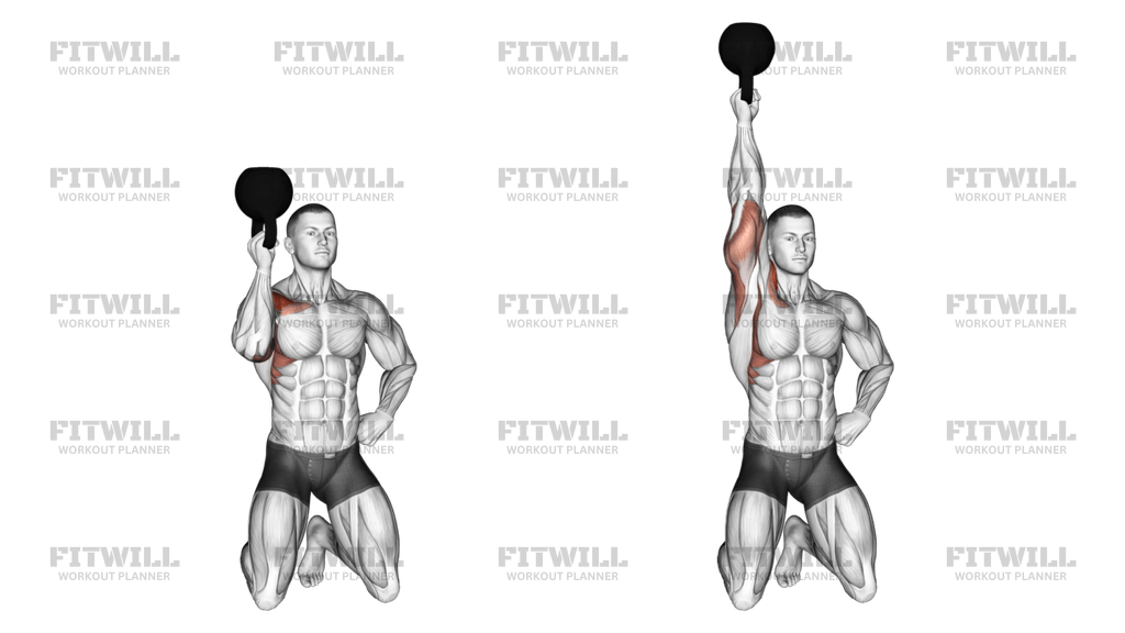 Kettlebell Kneeling One Arm Bottoms Up Press: Exercise Guide, Video, Techniques, Benefits, How ...