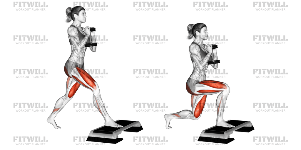 Dumbbell Goblet Split Squat Front Foot Elevanted: Exercise Guide, Video ...