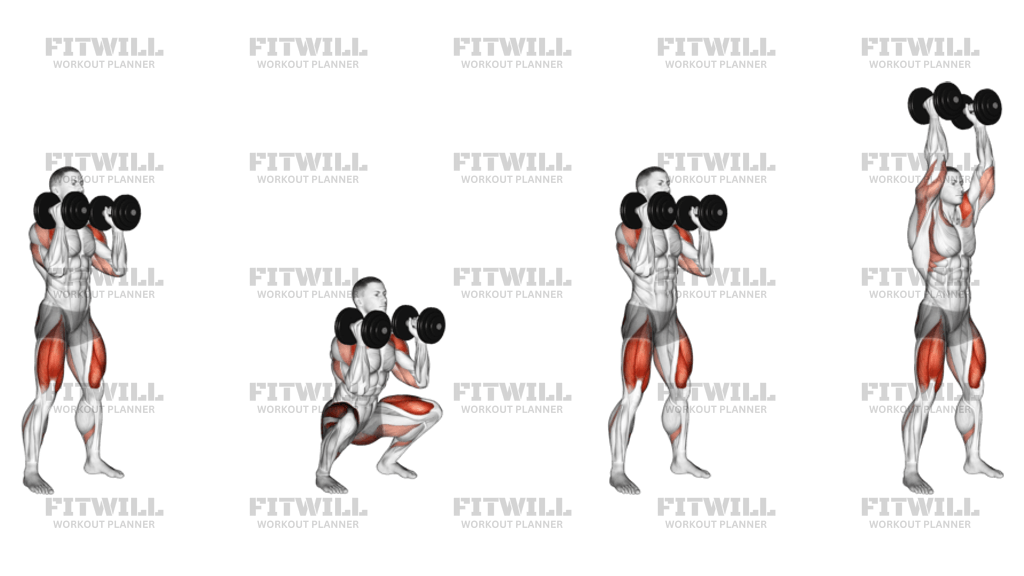 Dumbbell Thruster: Exercise Guide, Video, Techniques, Benefits, How to ...