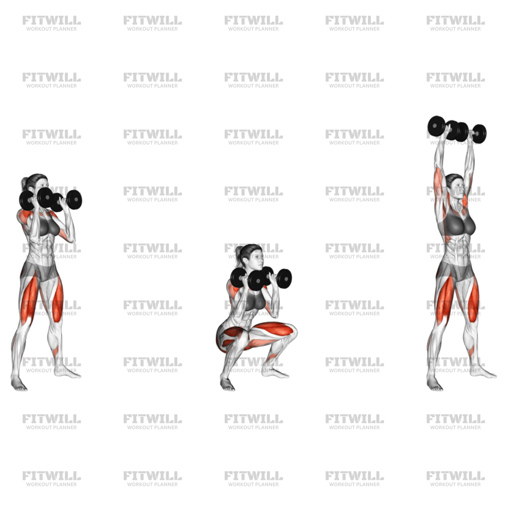 Dumbbell Thruster: Exercise Guide, Video, Techniques, Benefits, How to ...