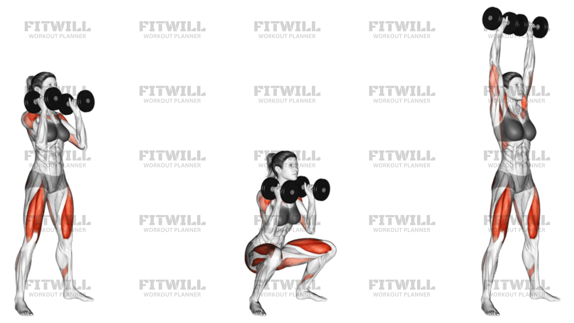 Dumbbell Thruster: Exercise Guide, Video, Techniques, Benefits, How to ...