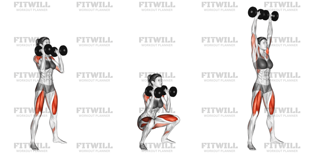 Dumbbell Thruster: Exercise Guide, Video, Techniques, Benefits, How to ...