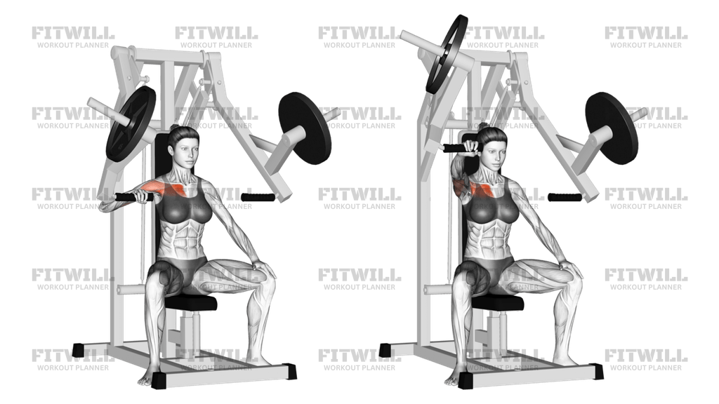 Lever One-Arm Chest Press Plate Loaded: Exercise Guide, Techniques ...