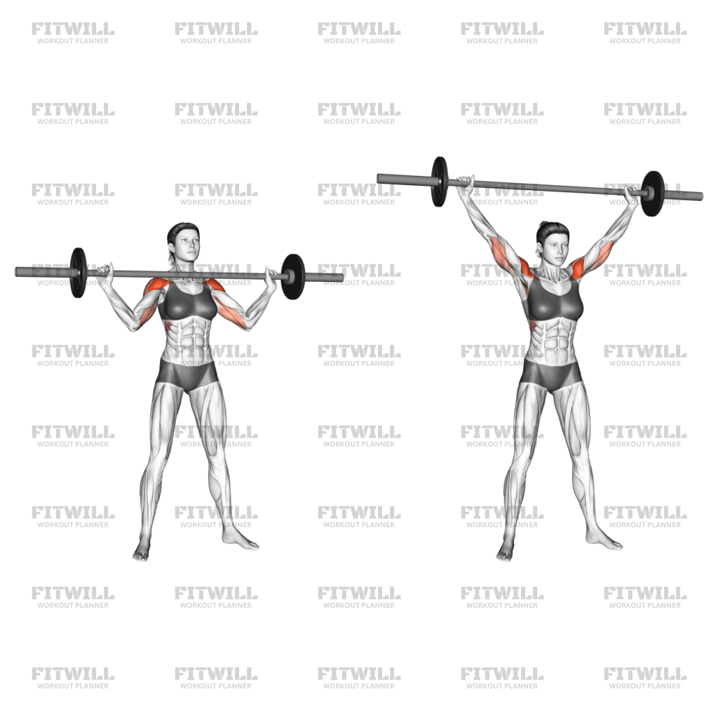 Barbell Standing Wide Military Press: Guide, Techniques, Benefits, How ...