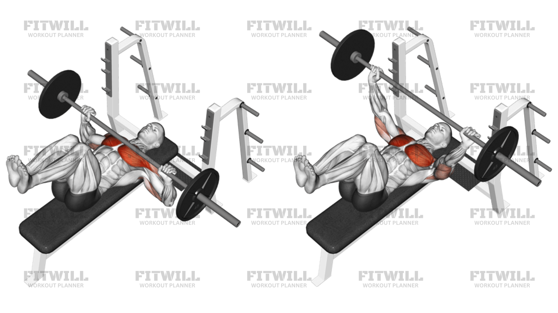 Barbell Bench Press (knees At 90 Degrees): Exercise Guide, Techniques ...