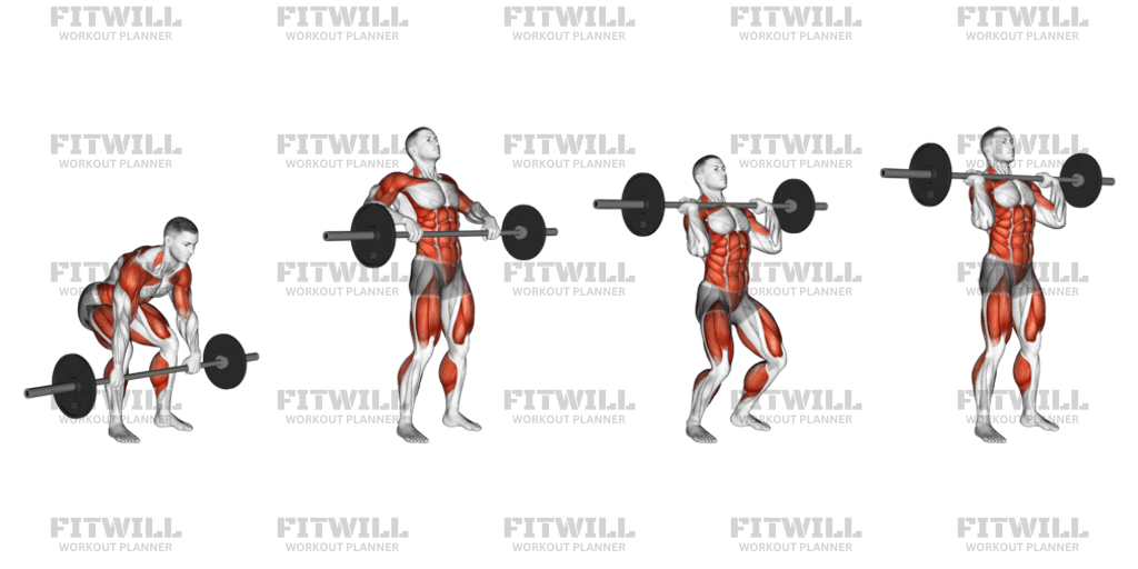 Barbell Hang Clean Below The Knees (VERSION 2): Exercise Guide ...