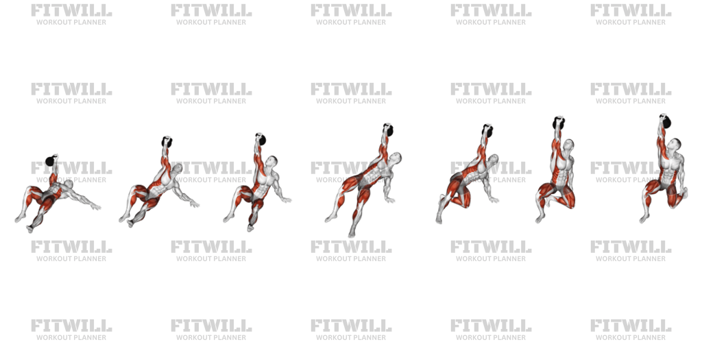 Kettlebell Half Turkish Get Up: Exercise Guide, Video, Techniques ...