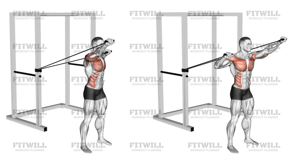 Press De Pecho Inclinado Alterno Con Banda Y Giro: Guía de Ejercicios ...