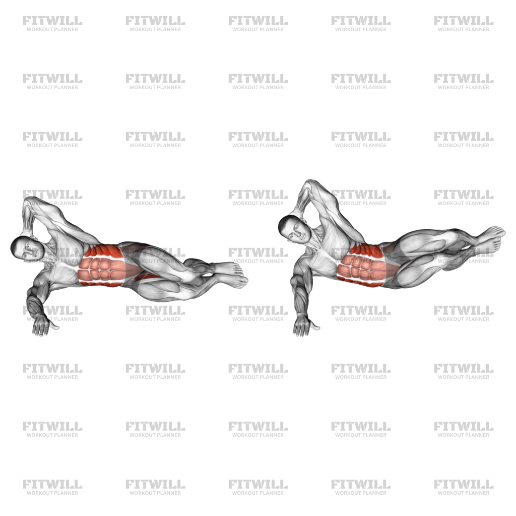 Oblique Crunches With Bent Knee Leg Lift: Exercise Guide, Techniques ...