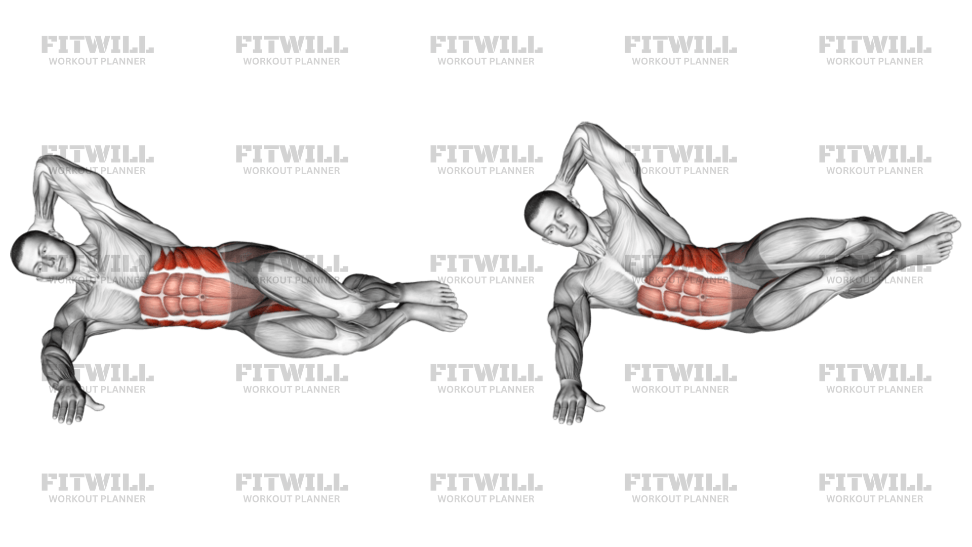 Oblique Crunches With Bent Knee Leg Lift: Exercise Guide, Techniques ...