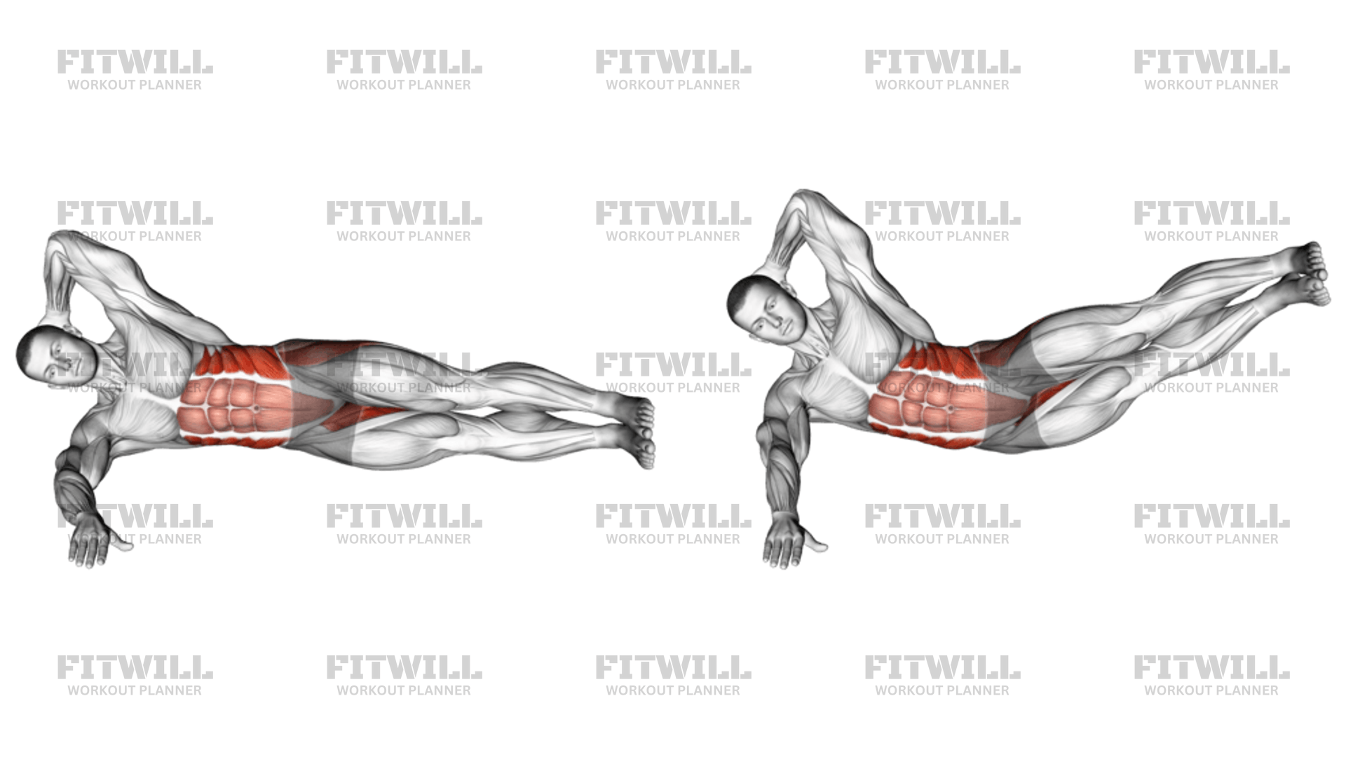 Oblique Crunches With Straight Leg Lift: Exercise Guide, Video ...