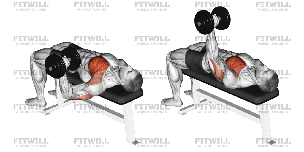 Dumbbell One-Arm Wide-Grip Bench Press: Panduan Latihan, Video, Teknik ...