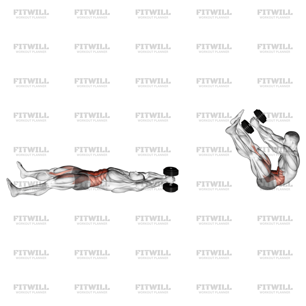 Dumbbell V-Up: Exercise Guide, Techniques, Benefits, How to, Muscles ...